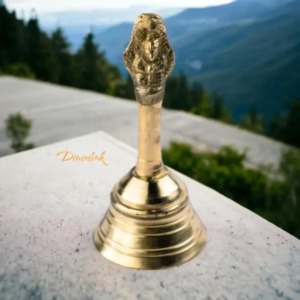 Pure Brass Hand Bell – Traditional Ghanti for Pooja, Temple & Home ...
